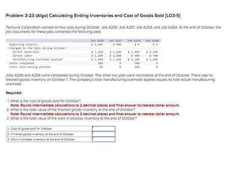 solved problem 3 23 algo ﻿calculating ending inventories