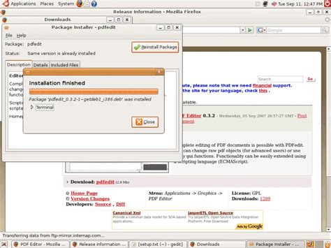 Modifying PDF Files With PDFedit On Ubuntu Feisty Fawn