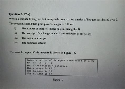 solved question 2 15 write a complete c program that