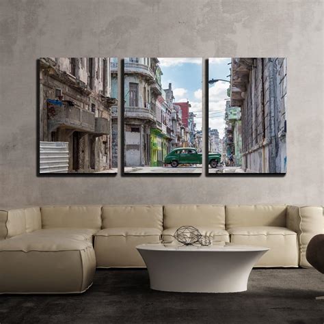 Wall26 3 Piece Canvas Wall Art Vintage City With Old