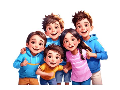 Cartoon Group Of Friends