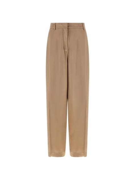 Fabiana Filippi Stretched Pleat Wide Trousers Neutrals Farfetch Uk