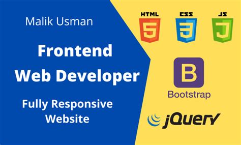 Be Your Front End Web Developer Using Html Css Bootstrap Js By Malikusman593 Fiverr
