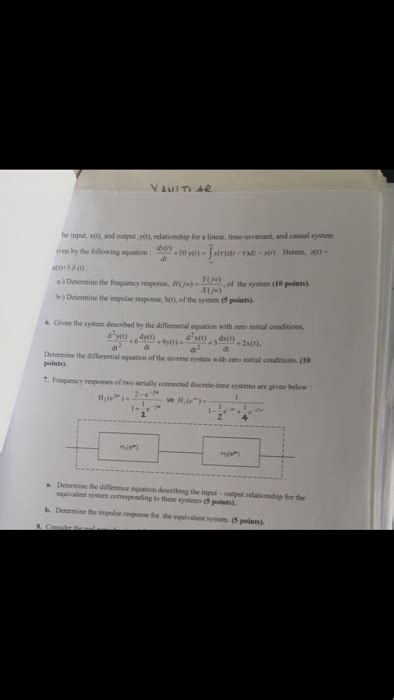 The Input X T And Output Y T Relationship For A Chegg