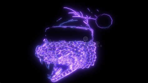 Neon Animation Of Snake Head Stock Footage Video Of Mascot Serpent