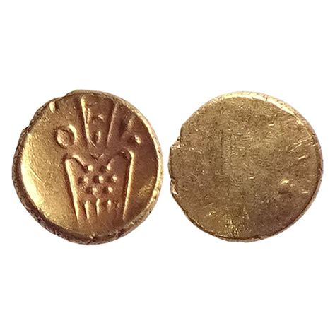 vira raya type anonymous issue gold fanam virasat auctions