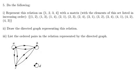 Solved Do The Following I Represent This Relation On Chegg