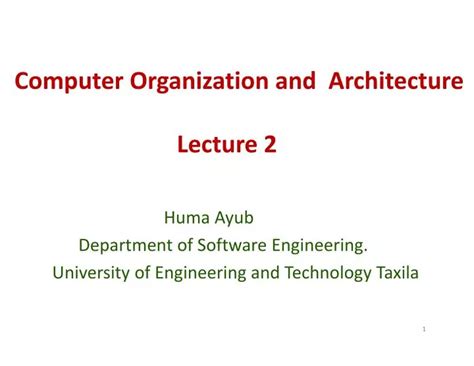 PPT Computer Organization And Architecture Lecture PowerPoint Presentation ID