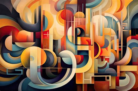 Artistic Abstraction Captivating Panorama Featuring Abstract Shapes Lines And Colors Arranged