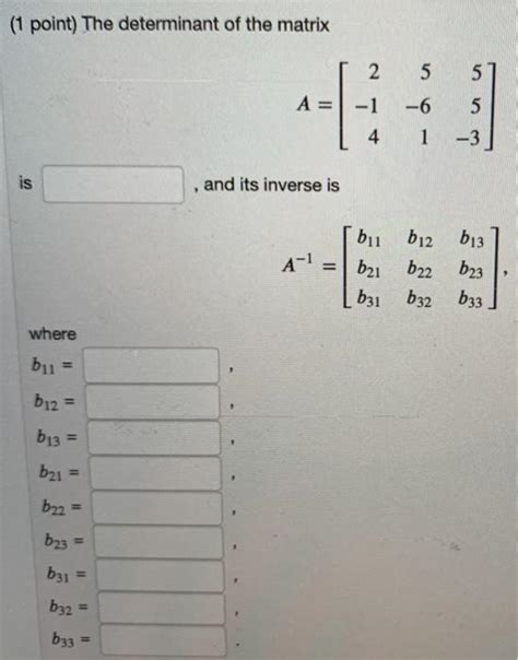 solved 1 point if a 4 x 4 matrix a with rows 7 72 73