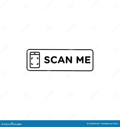 Scan Me Icon Stock Vector Illustration Of Text Frame 338284106