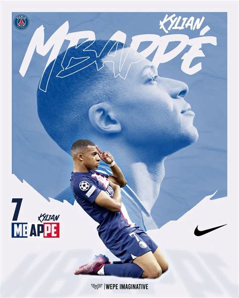 Mbappe Sepak Bola Desain Poster Pemain Sepak Bola