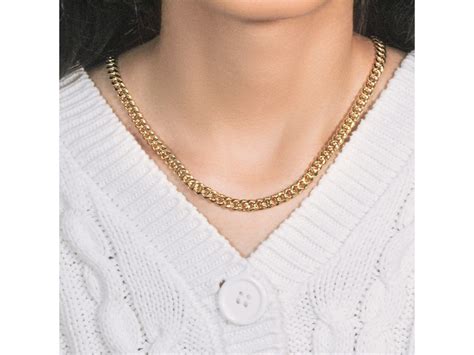 Semi Solid Miami Cuban Chain In 10k Yellow Gold 610 Mm Richard