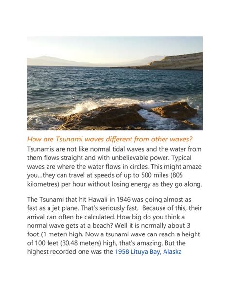 Tsunami Facts Pdf