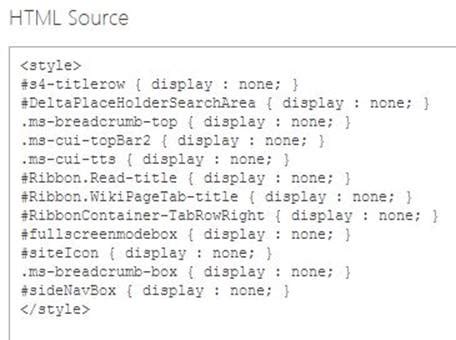 Hide SharePoint Online Page Elements Using CSS