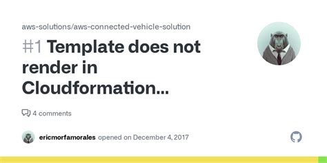 Template Does Not Render In Cloudformation Designer Issue Aws Solutions Aws Connected