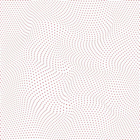 Modern Simple Abstract Wavy Red Color Small Polka Dot Circle Distort