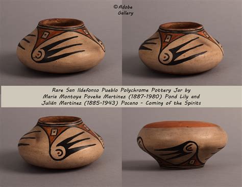 Modern Southwest Indian Pueblo Pottery Maria Martinez C4860h Adobe