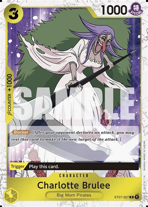 St07 007p2 Charlotte Brulee One Piece Card Game Card One Piece Card Game