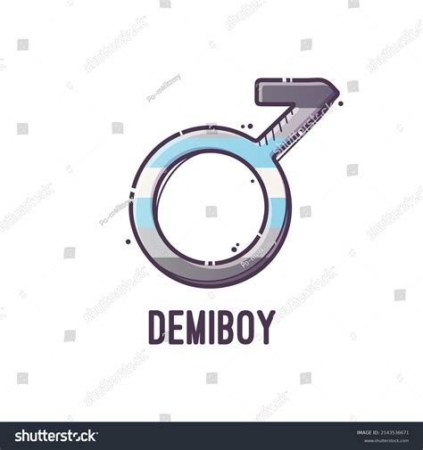 Gender Symbol Demiboy Signs Sexual Orientation Stock Vector Royalty