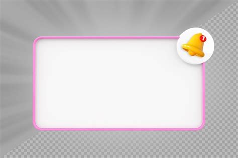 Premium Psd Reminder 3d Illustration Notifications Page With Floating Elements