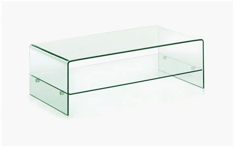 Clear Glass Coffee Table With Shelf Homegenies