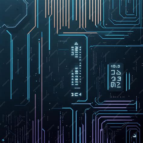 premium photo blue digital binary data on computer screen background