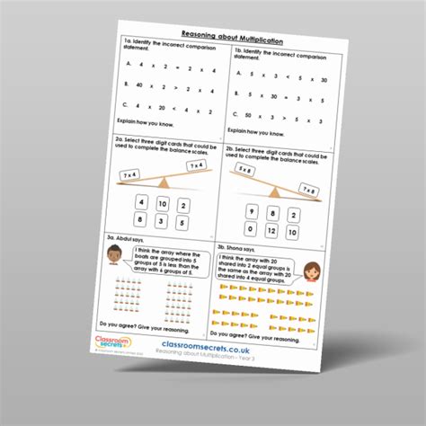 Year 3 Reasoning About Multiplication Reasoning And Problem Solving Resource Classroom Secrets