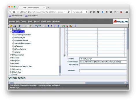 tutorial a9 development 2 generate a menu admin screen vaizr assaiadmin devdoc