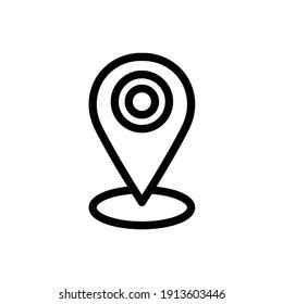 Gps Outline Icon Vector Stock Vector Royalty Free 1913603446 Shutterstock