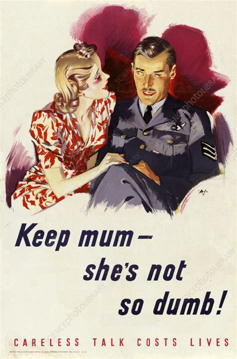 Keep Mum World War Ii Poster Stock Image C0570704 Science Photo