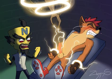 Rule 34 Activision Anthro Bandicoot Blush Bound Clenched Teeth Cock