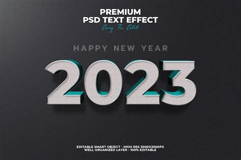 Premium PSD Psd 2023 Editable Text Effect