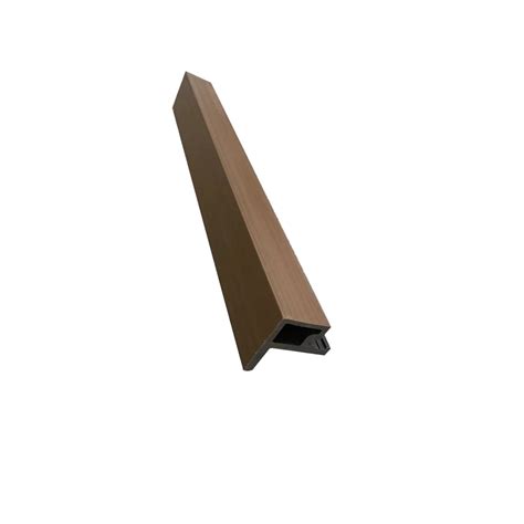 Spiced Cedar M Slatted Composite Cladding Acoustic Wall End Piece