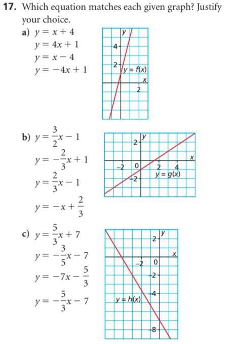 [answered] 17 Which Equation Matches Each Given Graph Justify Your Kunduz