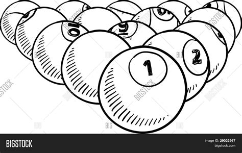 Billiard Balls Sketch Vector And Photo Bigstock