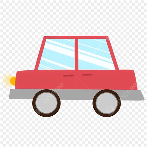 빨간 차 일러스트 아름다운 노란색 헤드 라이트 검은 바퀴 손으로 그린 자동차 차량 그림 Png 일러스트 및 Psd 이미지 무료 다운로드 Pngtree