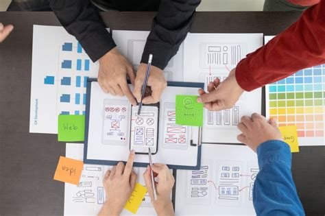 Team Of Ui Ux Web Designer Are Working Together To Develop Mobile