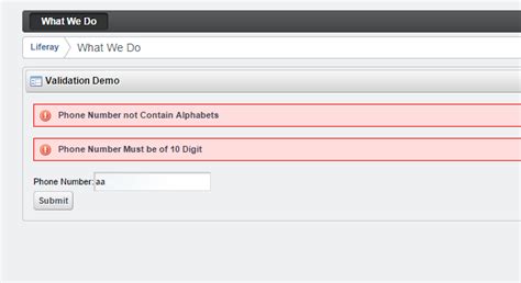 Liferay Is Easy Validation In Liferay