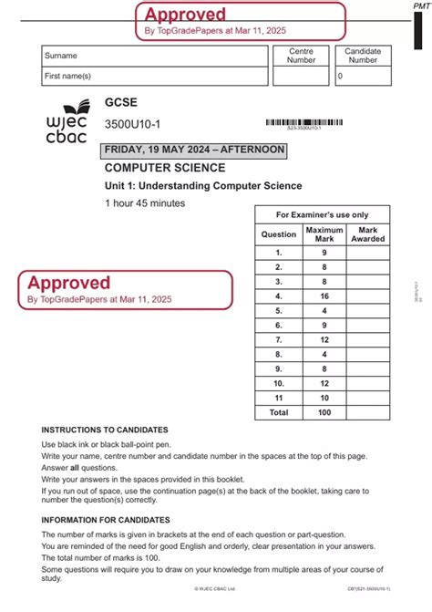 Gcse 3500u10 1 Computer Science Unit 1 Understanding Computer Science