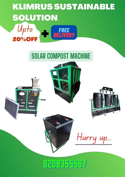 Solar Powered Organic Waste Compost Machine