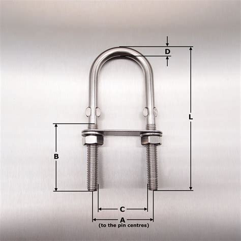 Stainless Steel U Bolt With Plate Nuts And Washers Aisi 316