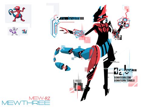 Pokemon Fusion 11 Mewthree Porygon Mewtwo By Bonnyjohn On Deviantart