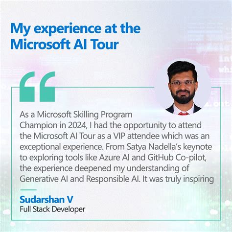 Sudarshan Venkat On Linkedin India Skillindia Satyanadella Microsoftaitour Genai Ai