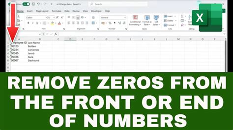 How To Auto Remove Unwanted Zeros In Excel Remove Zeros From Front Or End Of Numbers Youtube