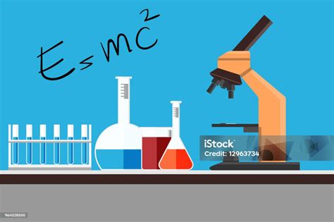 화학 과학자 장비 평면 설계와 작업 영역 개념 실험실 실험실 장면 벡터 일러스트 레이 션 Dna에 대한 스톡 벡터 아트 및 기타 이미지 Istock