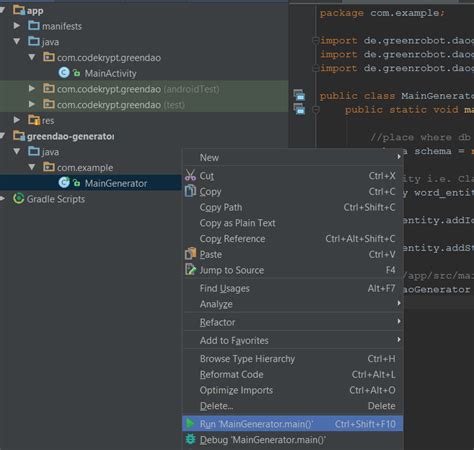 Greendao Android Studio Stack Overflow