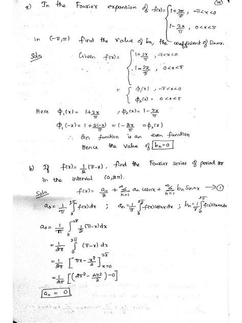Vector Calculus Part 6 Fourier Series Part 2 Pdf