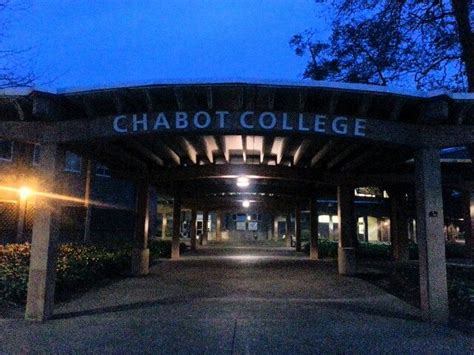 Chabot College Entrance At Night