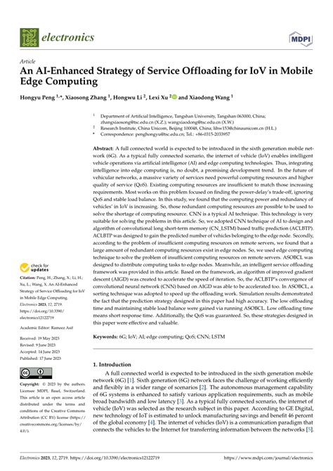 pdf an ai enhanced strategy of service offloading for iov in mobile